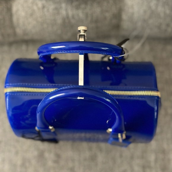 Furla | Bags | Nwt Furla Blue Glossy Rubber Mini Candy Satchel | Poshmark